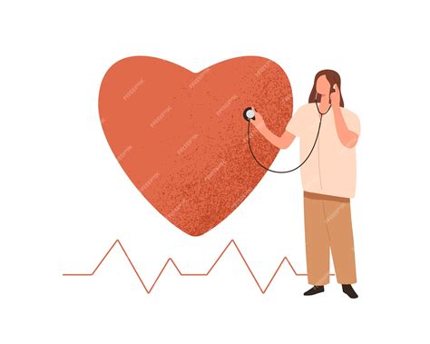 심장 건강을 검사하는 심장 전문의 심장학 개념입니다 심혈 관계 검사에서 의사가 심장 박동을 듣고 있습니다 의료 심장 검진