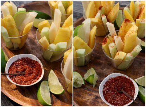 Jicama Cucumber And Fruit Cups W Chile And Lime All Roads Lead To The