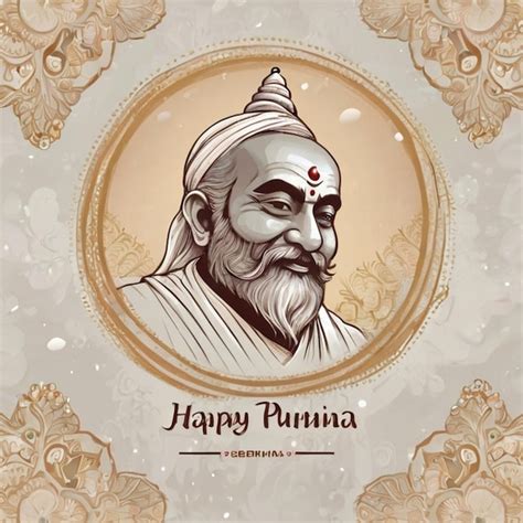 Happy Guru Purnima Day Premium Ai Generated Psd