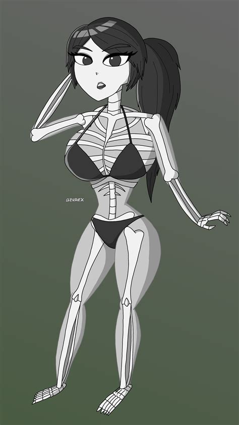 Rule 34 Azurexarts Bikini Bone Bones Bra Female Female Only Girl Minecraft Nude Nude Female