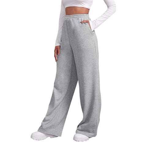 Activewear Womens 2024 Relaxed Black Sweatpants Women Soft High Waisted