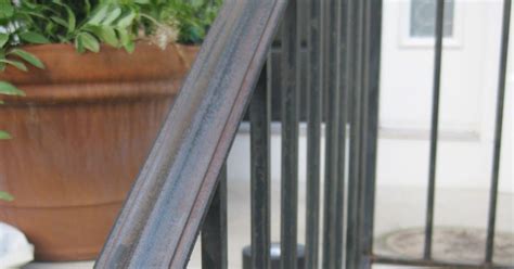Wrought Iron Stair Railing Metal Railings Handrail Remove Rust From Metal How To Remove Rust