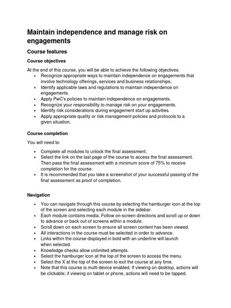 Course Index Pdf Audit Risk Management