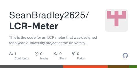 Github Seanbradley2625lcr Meter This Is The Code For An Lcr Meter
