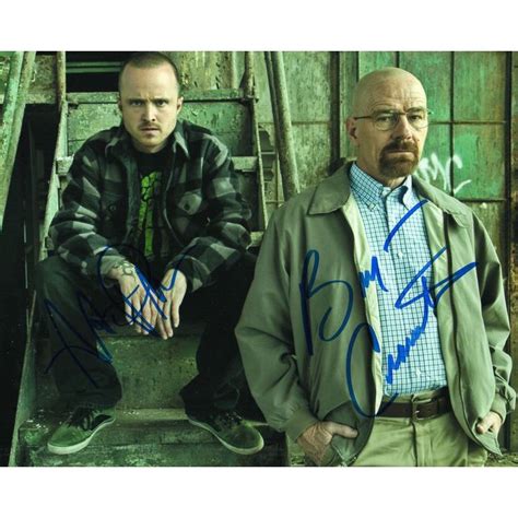 Autographed Bryan Cranston And Aaron Paul 8 X 10 Photo Signed Breaking
