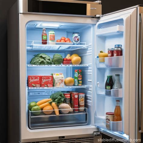 Smart Digital Fridge Prompt Stable Diffusion Online