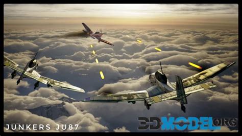 3d Model The Stuka Junkers Ju87 Germen Wwii Fighter Airplane Pbr
