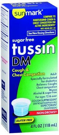 Sunmark Sugar Free Tussin Dm Cough And Chest Congestion 100 Milligram