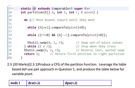 Solved 27 28 Static Le Extends Comparable Int Partition