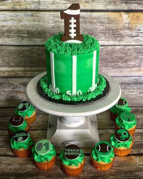 Rebecca Knapp On Instagram Football Smash Cake And Cupcakes Football Footballcake