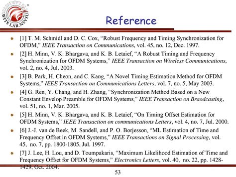 2015 暑期訓練課 Introduction To Synchronization Schemes In Ofdm Systems