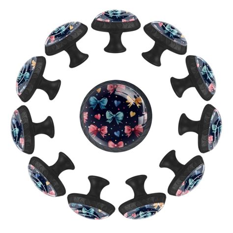 12 Pack Round Glass Drawer Knobs For Kitchen Cabinet With Screws Cute