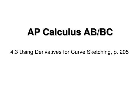 PPT Using Derivatives For Curve Sketching P PowerPoint Presentation ID