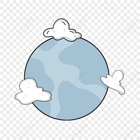파란색 손으로 그려진 된 만화 일러스트 지구 하늘백팩개념 Png 일러스트 무료 다운로드 Lovepik