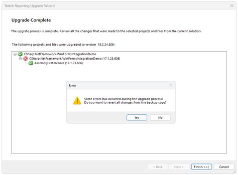Using The Upgrade Wizard Telerik Reporting
