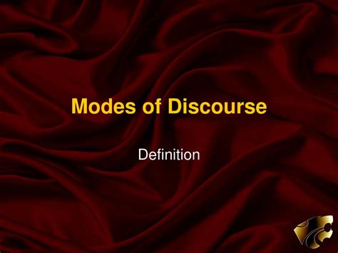 PPT Modes Of Discourse PowerPoint Presentation Free Download ID