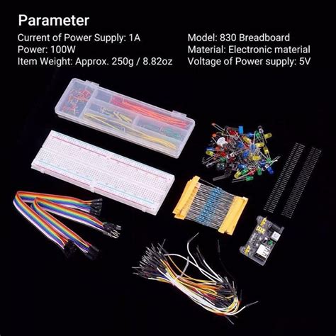 830 Breadboard Set Tie Points Breadboard Set Electronic Component Basic