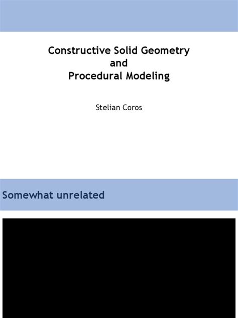 05 Csg Procedural Pdf Geometry Scientific Modeling