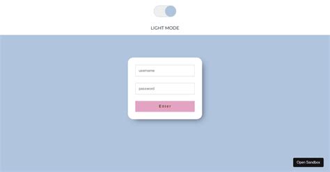 Light Dark Mode Codesandbox