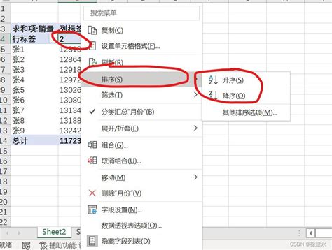 excel透视后 调整列的顺序 如：1月 2月 3月 手动调整顺序 透视表月份怎么从小到大排序 csdn博客