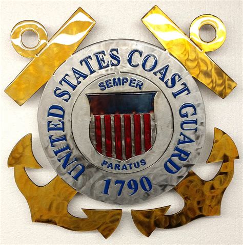 Coast Guard Seal Forged Steel Tribute To Us Coast Guard Service And