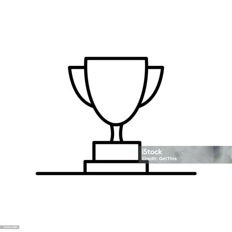 챔피언스 컵 블랙 라인 아이콘 1 위 컵 배지 잔 아이콘 에 대한 유행 플랫 고립 기호 기호 일러스트 레이션 윤곽 로고 모바일