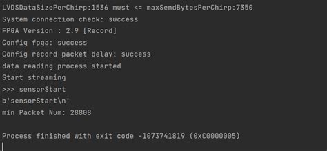 The Lights Are LVDS PATH ERR When Running With IWR ISK ODS Issue Gaoweifan PyRadar
