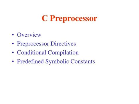 Ppt C Preprocessor Powerpoint Presentation Free Download Id1823496
