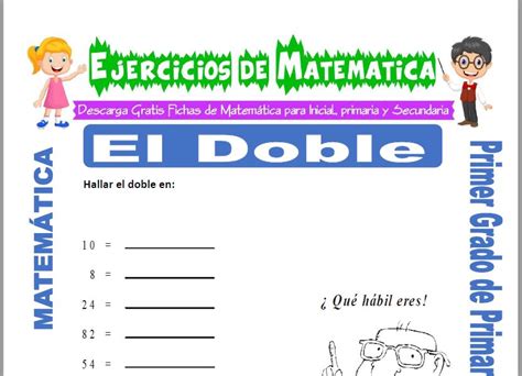 Ejercicios De El Doble Para Primero De Primaria Matem Tica 2784 Hot