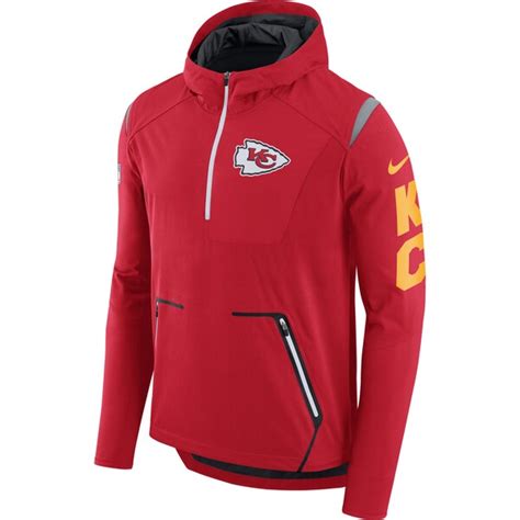 Mens Kansas City Chiefs Nike Red Sideline Alpha Fly Performance Half