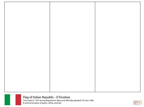 Flag Of Italy Super Coloring Fish Coloring Page Flag Coloring Pages