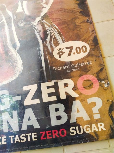 Coke Zero Poster Richard Gutierrez As Zorro Yr 2009 On Carousell