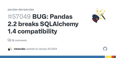 Bug Pandas 22 Breaks Sqlalchemy 14 Compatibility · Issue 57049