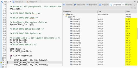 w25q flash series part 3 how to erase sectors → controllerstech®