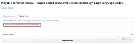 Gpt版超级马里奥来了！输入文本即可自定义游戏关卡 Github标星500进行mariogpt模型