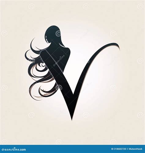 Silhouette Of A Beautiful Woman With Long Hair Vector Illustration