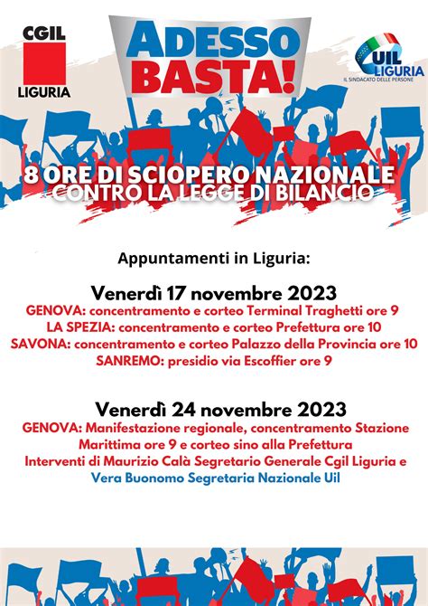 “adesso Basta” Sciopero Nazionale Di Cgil E Uil 17 E 24 Novembre Due