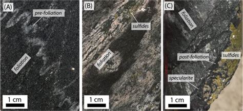 Photos Of Mineralization Pre Syn And Post Deformation In The Ojancos
