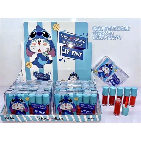 Mocmallure Doreamon 6pcs 6in1 Lip Tint Porable Lip Tint Set Easy To Carry Shopee Malaysia
