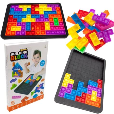 POP IT KLOCKI POPIT TETRIS PUZZLE UKŁADANKA Cena Opinie Antystresowe Allegro