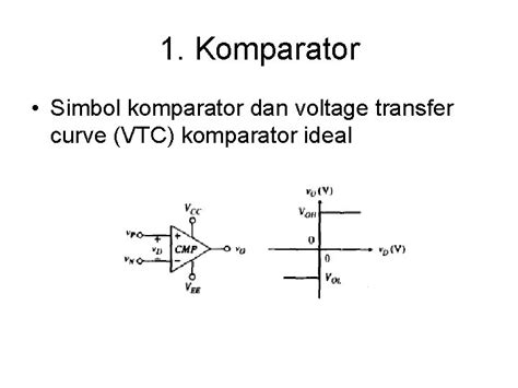Beberapa Rangkaian Nonlinear 1 Komparator Simbol Komparator Dan