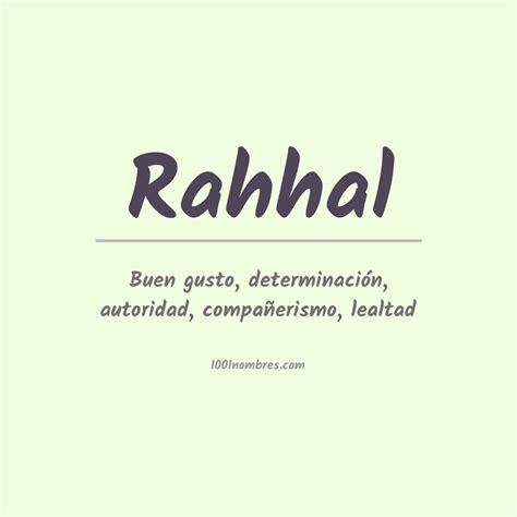 Significado Del Nombre Rahhal