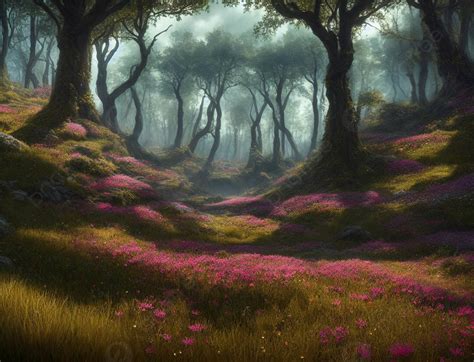 Beautiful Flowers In The Forest Background Flower Forest Plant