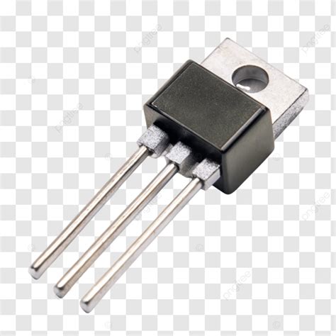 Three Legged Transistor Component Isolated On White Background For