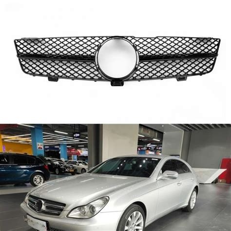 벤츠 세로그릴 벌집 스타일 프론트 그릴 W219 Cls 클래스 Amg 2008 2011 Cls350 Cls500 용 블랙 자동차