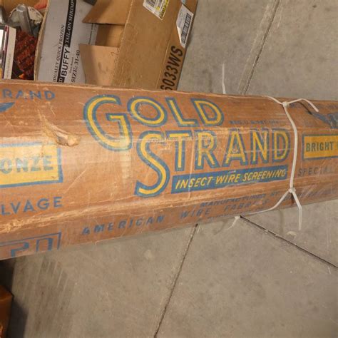 Lot 88 Gold Strand Brass Insect Wire Screening 3 Ft Wide Appears