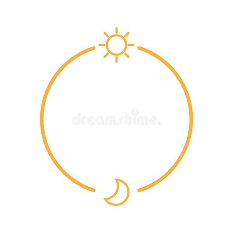 Day And Night Sun Moon Icon Concept Stock Vector Illustration Of
