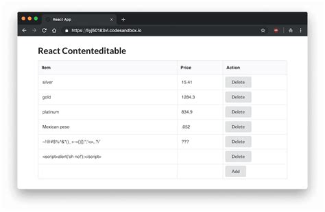 Using Content Editable Elements In JavaScript React Tania S Website