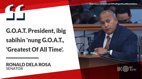 Duterte Is My G O A T President Dela Rosa — Ikot Ph