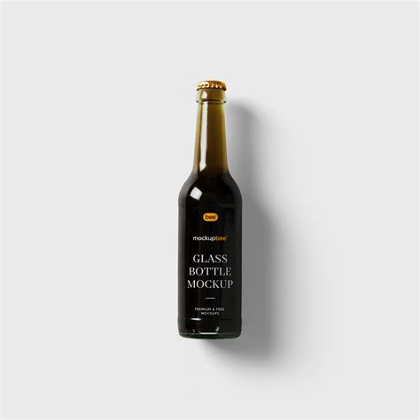 Glass Bottle Free Mockup — Free Mockup World